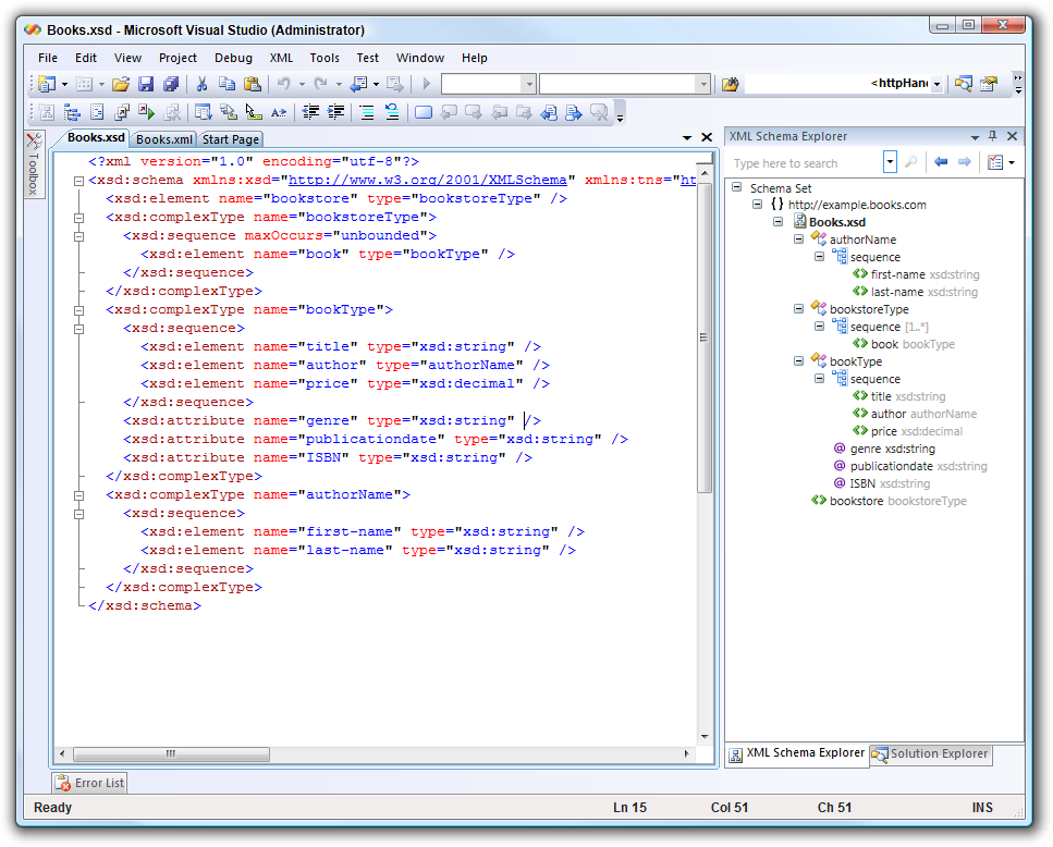 New XML Schema Designer CTP Released For Visual Studio 2008 Scott 